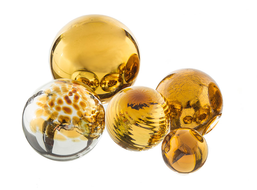 Amber Plated Spheres | Product Categories | Worldly Goods Inc